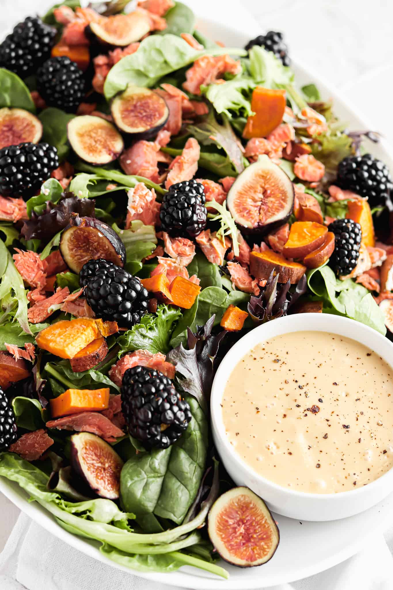 Fall Salad With Fig Balsamic Salad Dressing - Allianna's Kitchen
