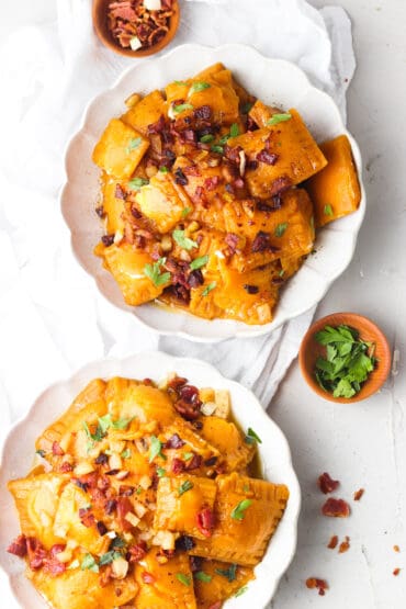 Gluten Free Paleo Pumpkin Ravioli w/ Sage Apple Bacon Sauce - Allianna ...