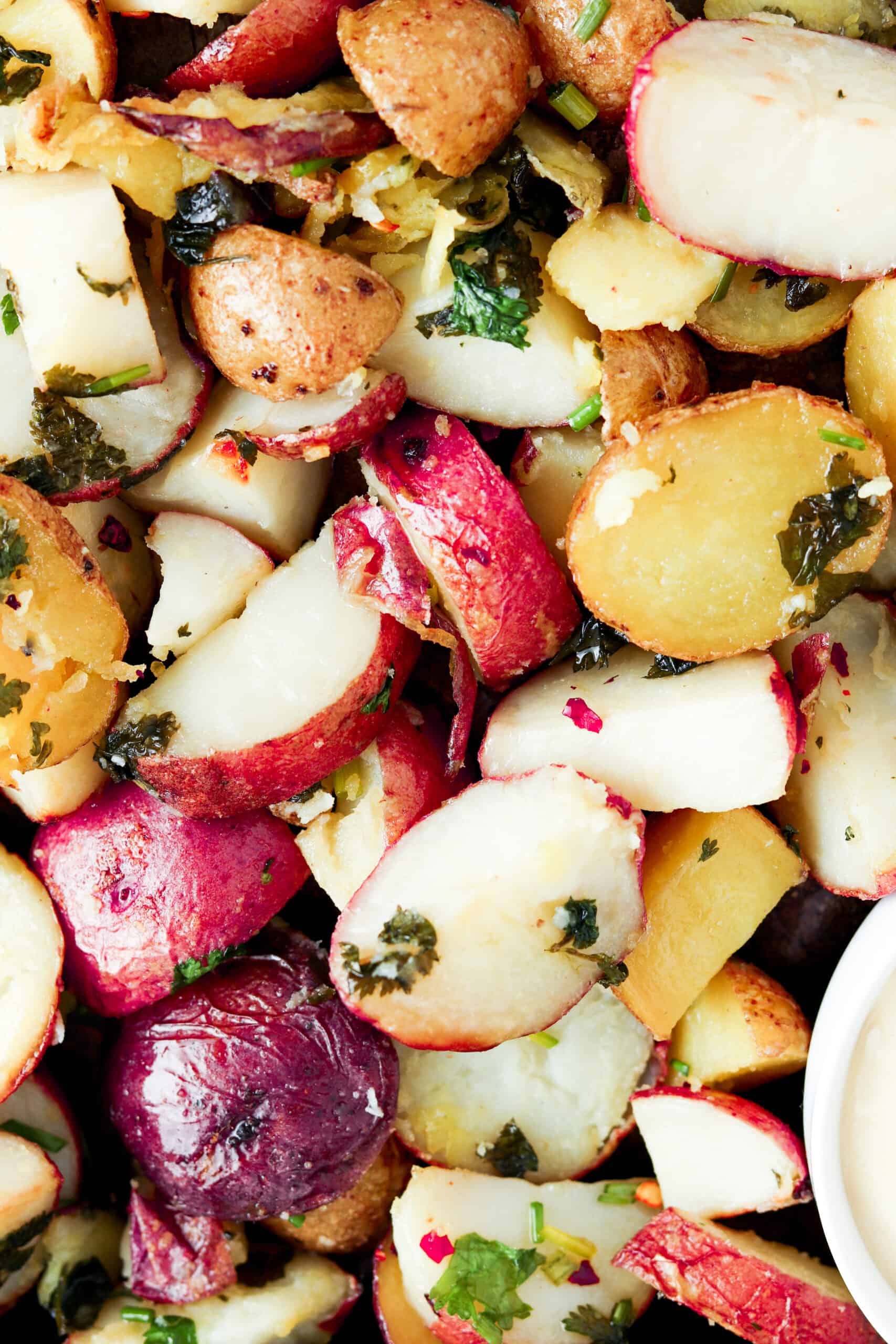 Crispy Mini Potatoes With Paleo Garlic Aioli - Allianna's Kitchen